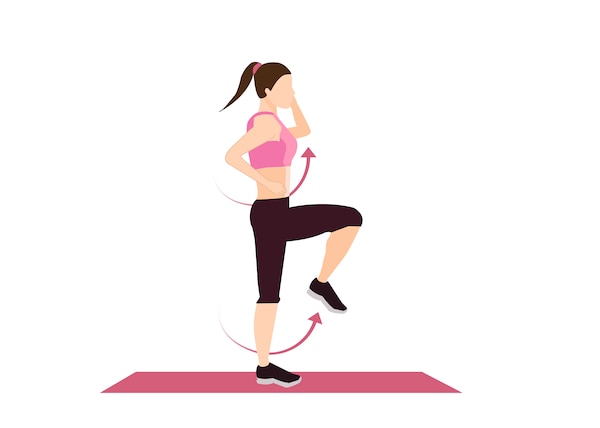 High Knees: So funktioniert die HIIT-Übung - FITBOOK