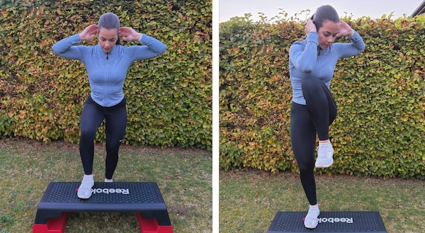 Übungen mit dem Step, die effektiv Fett verbrennen - FITBOOK